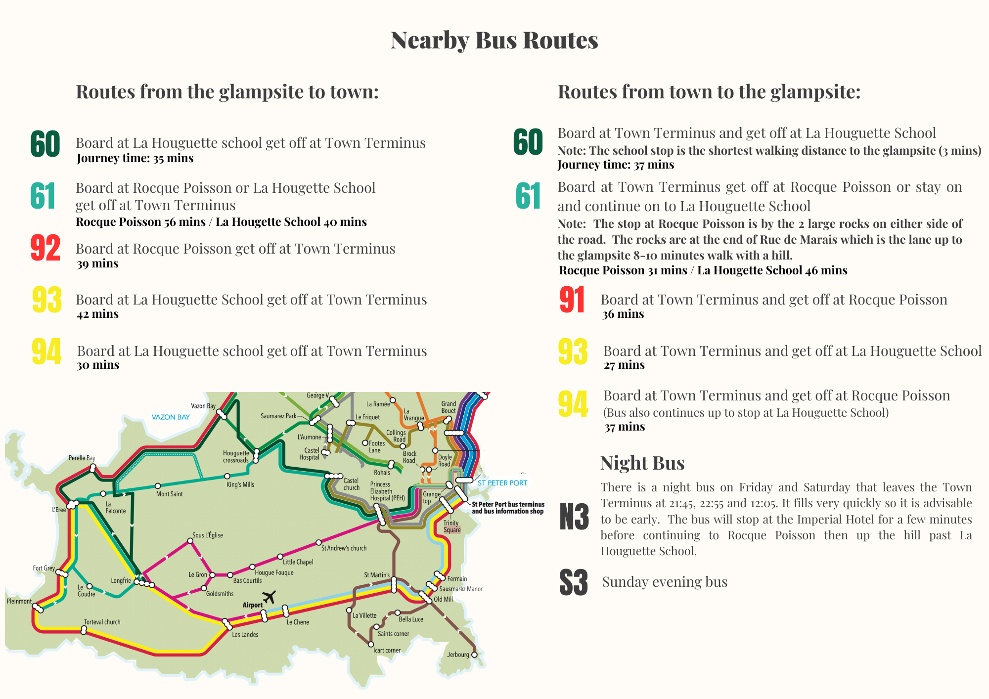 Guernsey Buses - Camp de Rêves Glampsite Guernsey