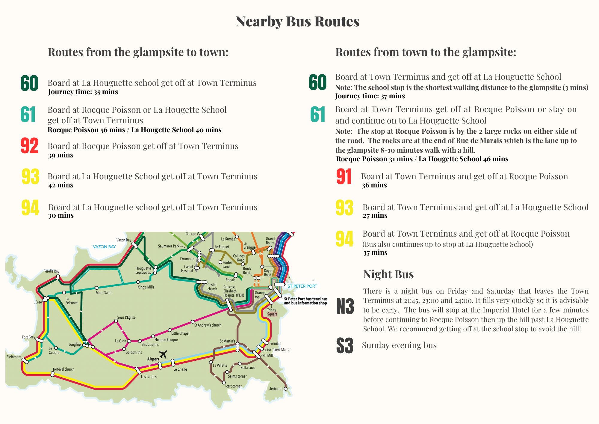 Guernsey Buses - Camp de Rêves Glampsite Guernsey